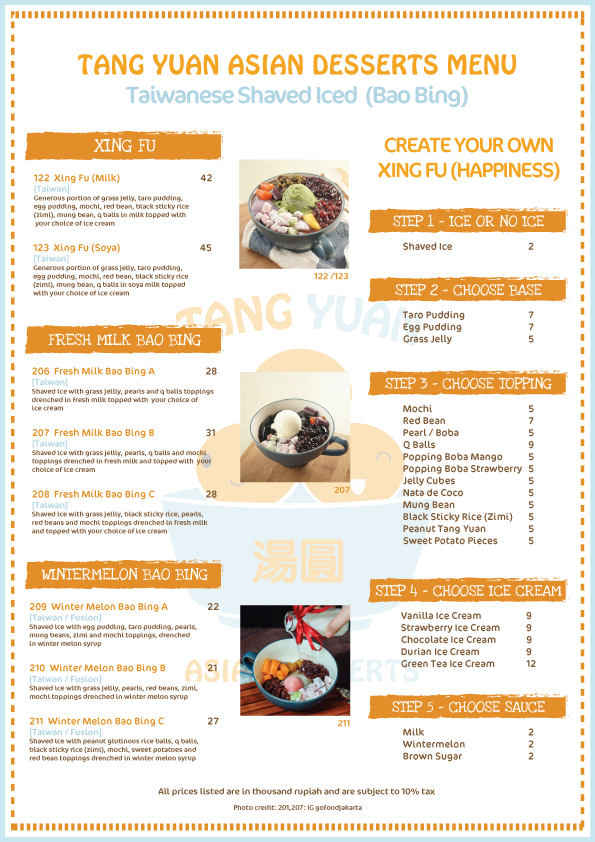 Menu – Tang Yuan Asian Desserts